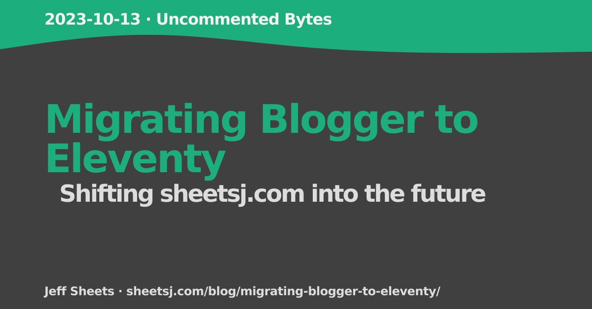 Migrating Blogger to Eleventy